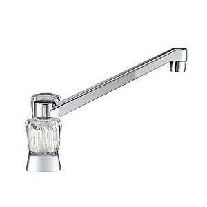 Dura Faucet DF-PK600A-CP RV Kitchen Sink Faucet with Crystal Acrylic Knobs (Chrome)