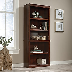 Realspace® 72"H 5-Shelf Bookcase, Mulled Cherry
