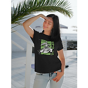 Ripple Junction One Piece Men's Short Sleeve T-Shirt Roronoa Zoro Pirate Hunter W/Swords Crew Neck Black Large