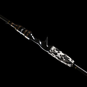 Entsport E Series - Camo Legend 2-Piece 7-Feet Casting Rod 24 Ton Carbon Fiber Baitcasting with 2 Tips - Medium and Medium Heavy Portable Bass Fishing Rod Baitcaster