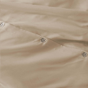 IR Imperial Rooms Cream King Size Duvet Cover - Soft & Cozy Hotel Quality Bedding, Double Brushed Microfiber Set of 3 Piece with Button Closure, 1 Duvet Cover 104”x90” & 2 Pillow Shams 20” x 36”