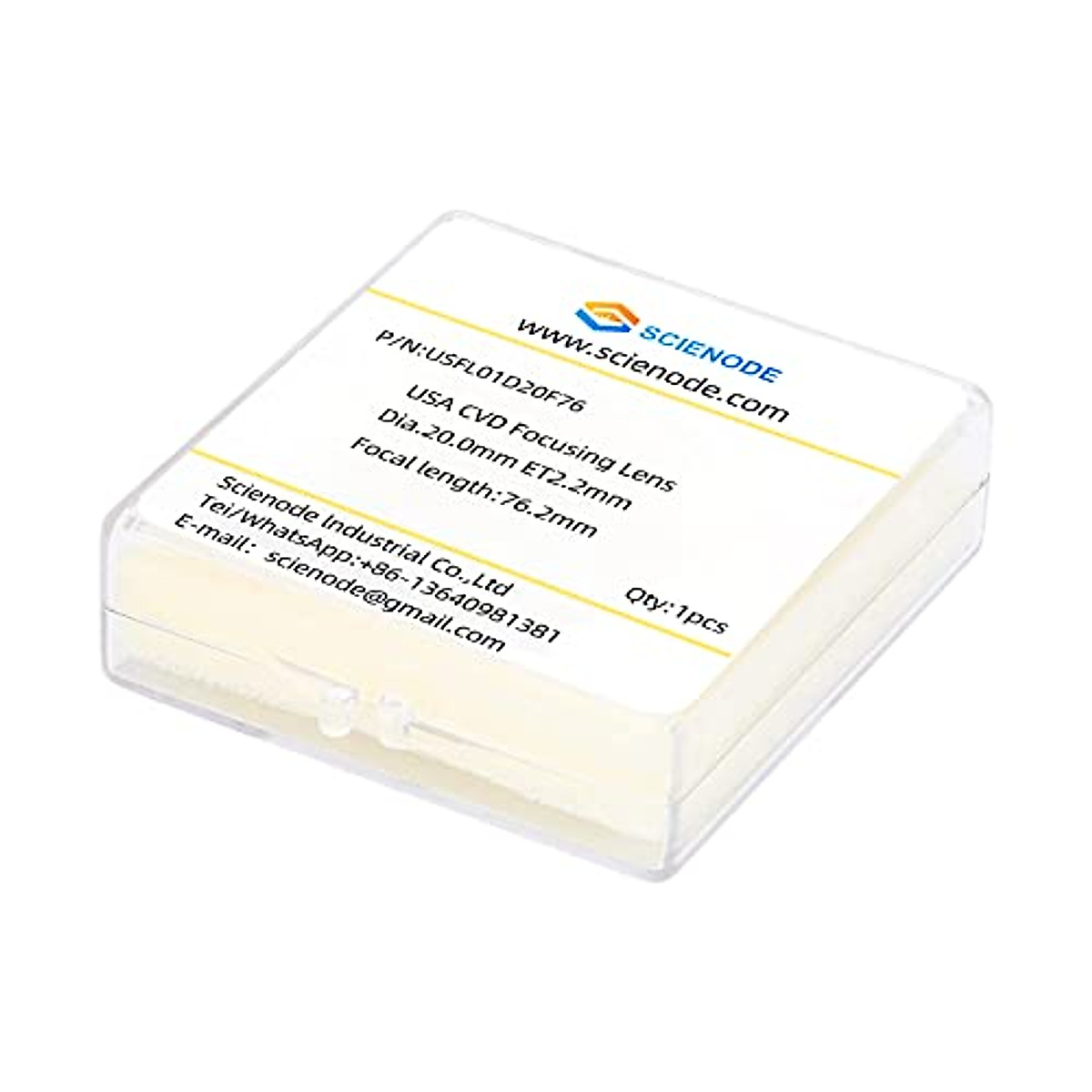 SCIENODE Meniscus Laser Lens 20mm - USA CVD ZnSe FL 63.5mm for CO2 Laser Engraver Cutter Engraving Cutting Machine