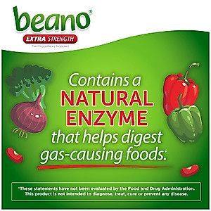 Beano Extra Strength, Gas Prevention & Digestive Enzyme Supplement, 100 Count