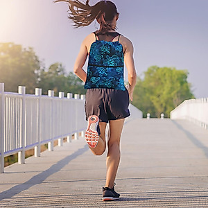 QILERONGRONG Watercolor Blue Sea Turtle Drawstring Backpack Bag Sport Gym Sackpack Durable Waterproof Lightweight for Men Women Beach Bag String Bag