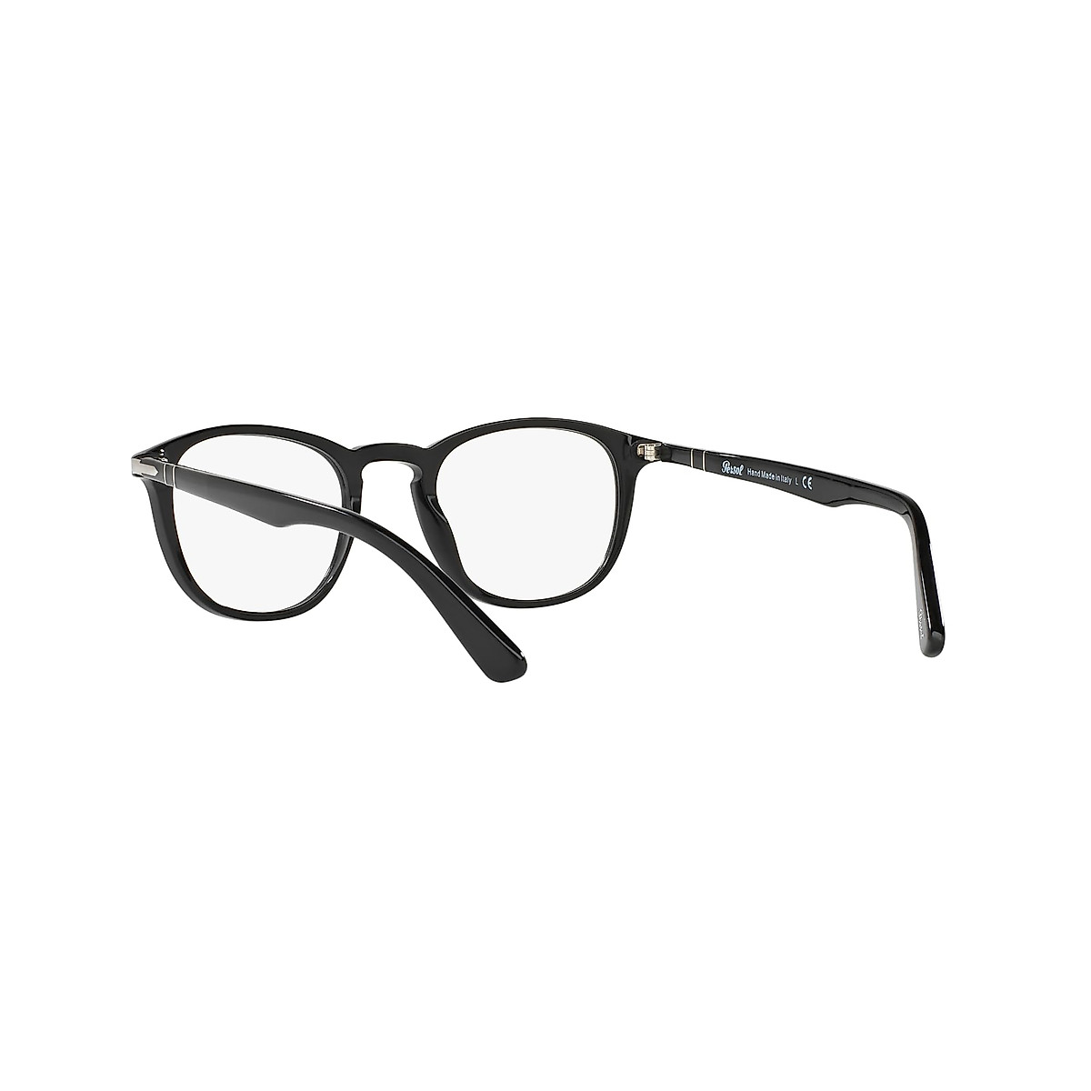 Persol PO3143V Rectangular Prescription Eyewear Frames, Black/Demo Lens, 49 mm