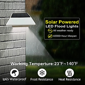 MOLEBIT Solar Gutter Lights Motion Sensor Outdoor Security Light (2 Pack), Waterproof LED (6-Diode) Durable Fence Gutter Driveway Garden Patio Path Decking Light Made for Quality Outdoor Life
