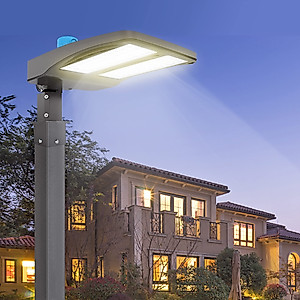 Suchace LED Parking Lot Light 200W,Street Light Dusk to Dawn with Photocell, 25000 Lumens, 5000K LED Shoebox Light, Outdoor Commercial Area Lighting Fixture(Waterproof IP65), Slip Fit Mount