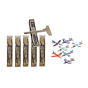 GRANITE MOUNTAIN PRODUCTS Balsa Wood and Styrofoam Airplane Toys Set - 6 Balsa Glider Kits and 6 Foam Model Toy Airplane Kits | 12 Total Planes | Classic Toys Perfect for Party Favors, Parties, BBQ's