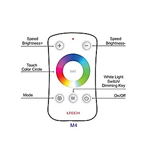 LTech M4+M4-5A LED RF 4 Channel RGBW Wireless Remote & Controller Set