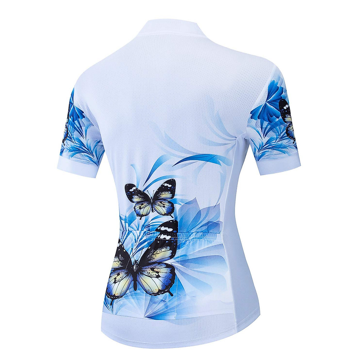 Women Cycling Jersey Half Zipper Bicycle Bike Breathable Short Sleeve Shirt Clothing Tops