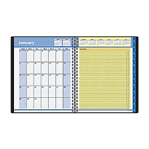 AT-A-GLANCE QuickNotes Recycled Weekly/Monthly Appointment Book, 8 x 10 Inches, Black, 2013 (76-01-05)