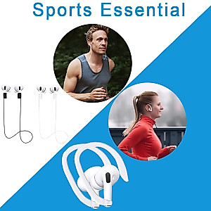 16 in 1 Silicone for Airpods Pro Case Accessories Set Kit, Protective Cover for Airpods Pro 1st/2rd Case with Keychain/Ear Tip/Ear Cover/Ear Hook/Watch Band Holder/Strap/Ring/Storage Box Black