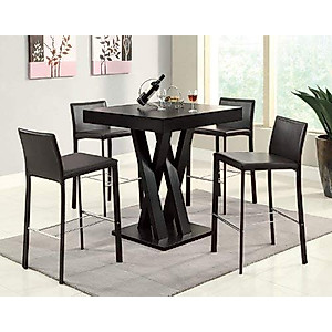 COASTER Square Bar Height Table Cappuccino