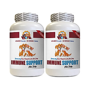 PETS HEALTH SOLUTION Dog Liver Support - Premium Immune Support - Dog and CAT Treats - Advanced Blend - Milk Thistle for Dogs with high Liver enzymes - 120 Treats (2 Bottle)