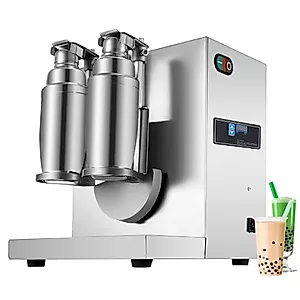 Happybuy Milk Tea Shaker Double Frame Milk Tea Shaking Machine 400r per Minute Stainless Steel Auto Tea Milk Making Machine for Boba Milk Tea