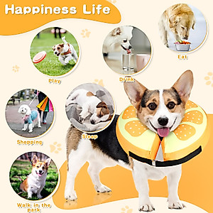 Sivomens Dog Cone, Protective Inflatable Dog Collar for XL Dogs, Comfortable Dog Recovery Cones After Surgery, Washable Dog Donut Collar Prevents Licking Wounds & No Blocking Vision, XL(18"-24")