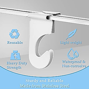 Metal Drop Ceiling Hooks Stainless Steel Ceiling Hanger T-Bar Track Clip Suspended Ceiling Hooks for Hanging Plants Office Classroom Decorations (20 Pieces)
