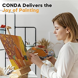 Conda Canvases for Painting 12 x 12 inch, 14 Pack, Blank White Canvas Boards, Primed, 100% Cotton, Quality Acid Free Artist Canvas Panels for Acrylics Watercolor & Oil Painting