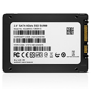 ADATA SU900 128GB Ultimate 3D NAND MLC 2.5" Internal Solid State Drive - Black (ASU900SS-128GM-C)