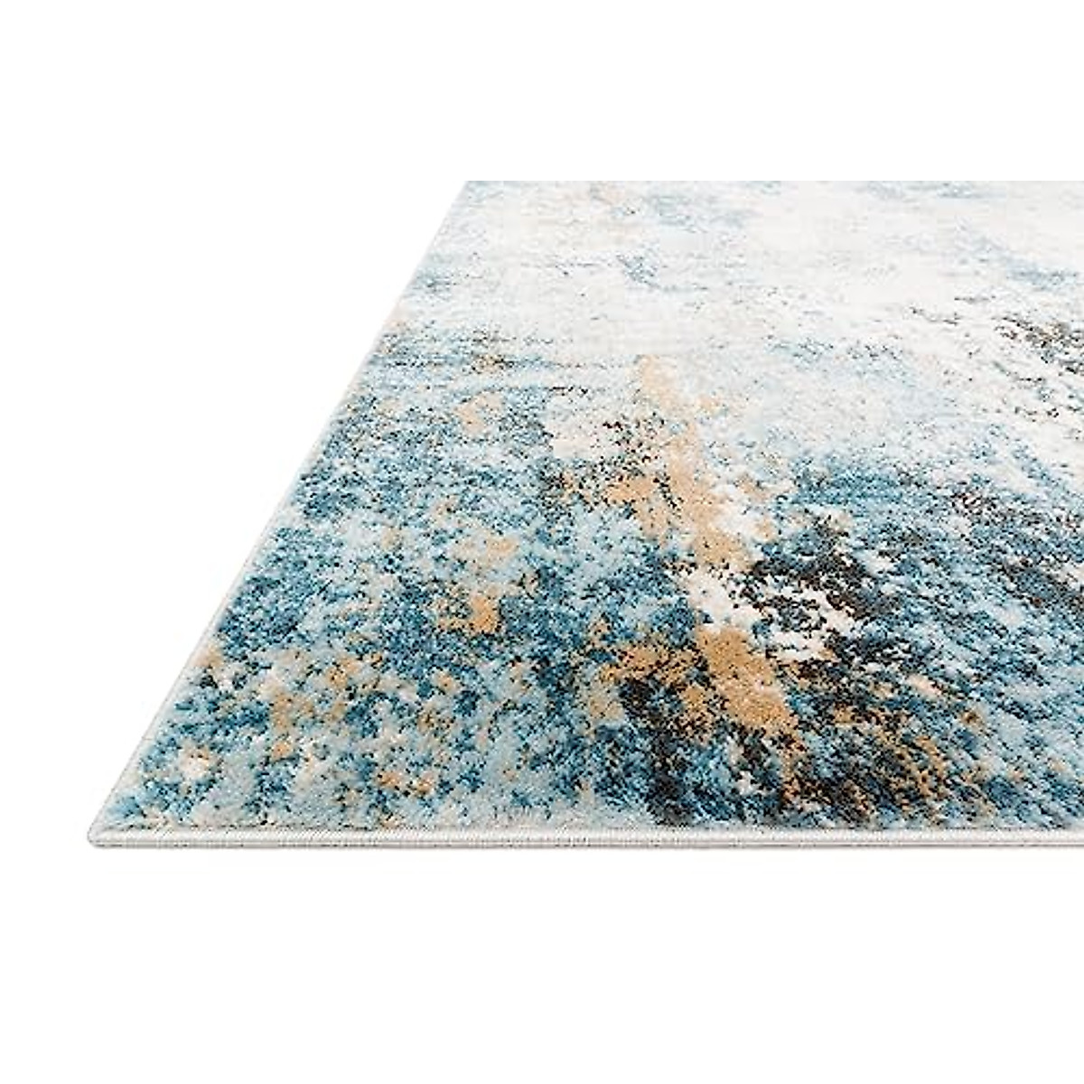 Loloi II Alchemy Collection ALC-05 Denim/Ivory, Contemporary 6'-7" x 9'-2" Area Rug