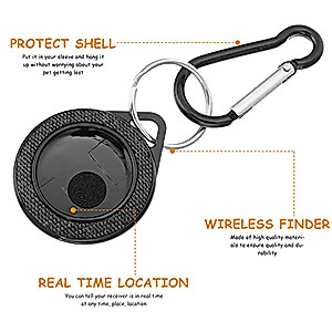 ibasenice 1pc Creative Tracer Case Anti- Loss Protector Compatible for AirTag (Black)