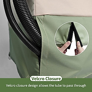 LooDro Air Conditioner Cover for Outside Units, 24 inch Outdoor AC Cover for Outside Unit Windproof, 600D Heavy Duty Oxford Fabric Fits up to 24" x 24" x 30"