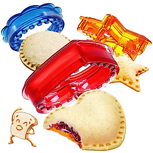 Sandwich Cutter and Sealer, 9 PCS Decruster Sandwich Maker, DIY Uncrustables Sandwich Cutters for Boys and Girls Kids Lunchbox and Bento Box, Sandwich Cutters for Kids