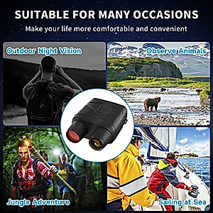 Fvtga Night Vision Goggles - 4K Night Vision Binoculars for Adults, 3'' Large Screen Binoculars can Save Photo and Video with 32GB Memory Card & Rechargeable Lithium Battery