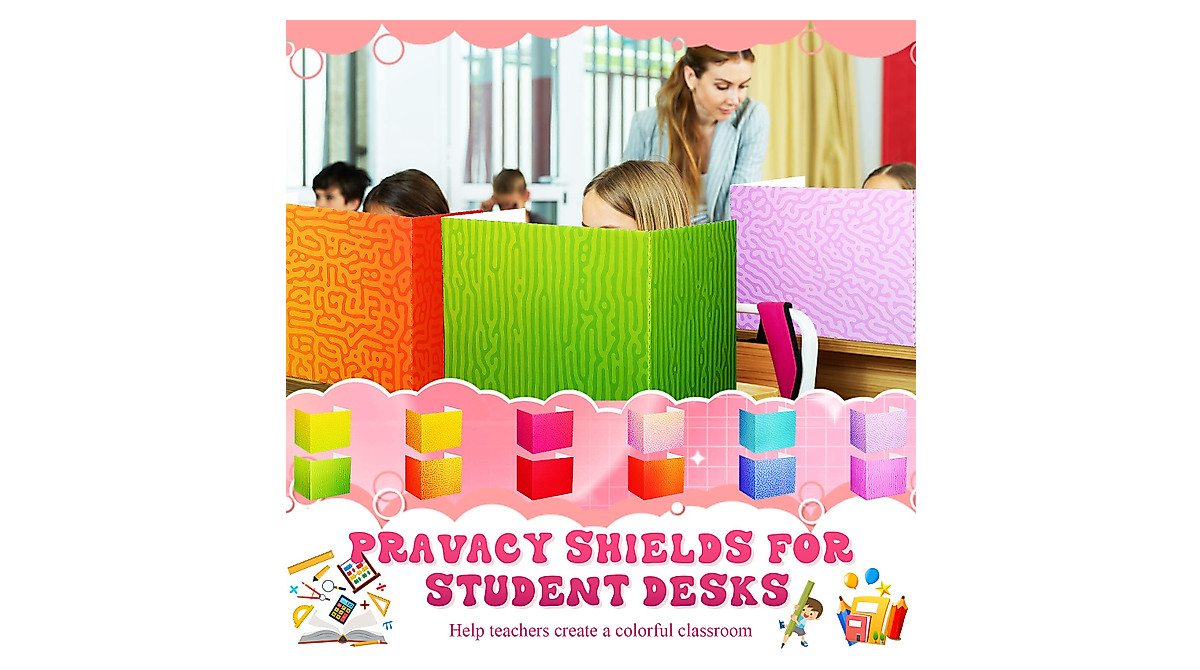 24 Pcs Satinior Desk Dividers for Student Privacy