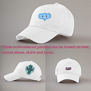 TACVEL 60PCS Random Assorted Styles Embroidered Patches, Sew on / Iron on Patches, Applique for Clothes Dress Pants Hats Jeans, Sewing Flowers Applique DIY Accessory