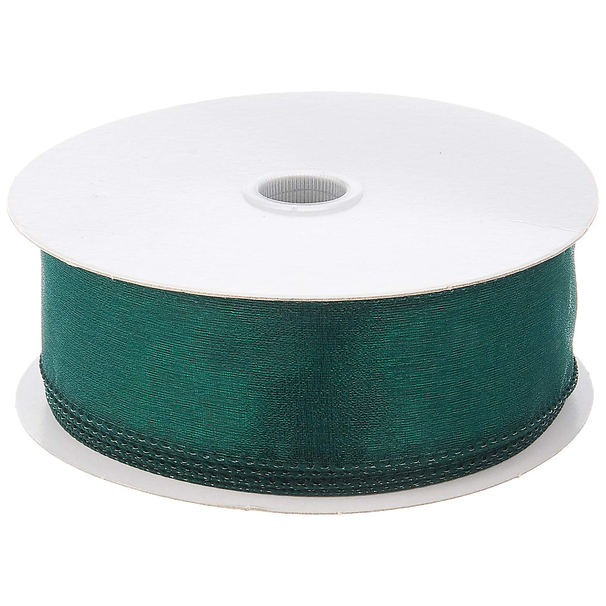 Homeford Sheer Chiffon Ribbon Wired Edge, 25-Yards (1-1/2-Inch, Hunter Green)