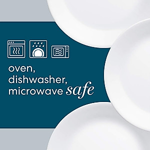 Corelle Livingware Winter Frost White 30-Piece Dinnerware Set, Service for 6