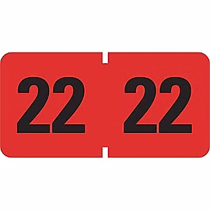 Smead, SMD68322, ETYJ Color-Coded Year Labels, 500 / Roll, Red