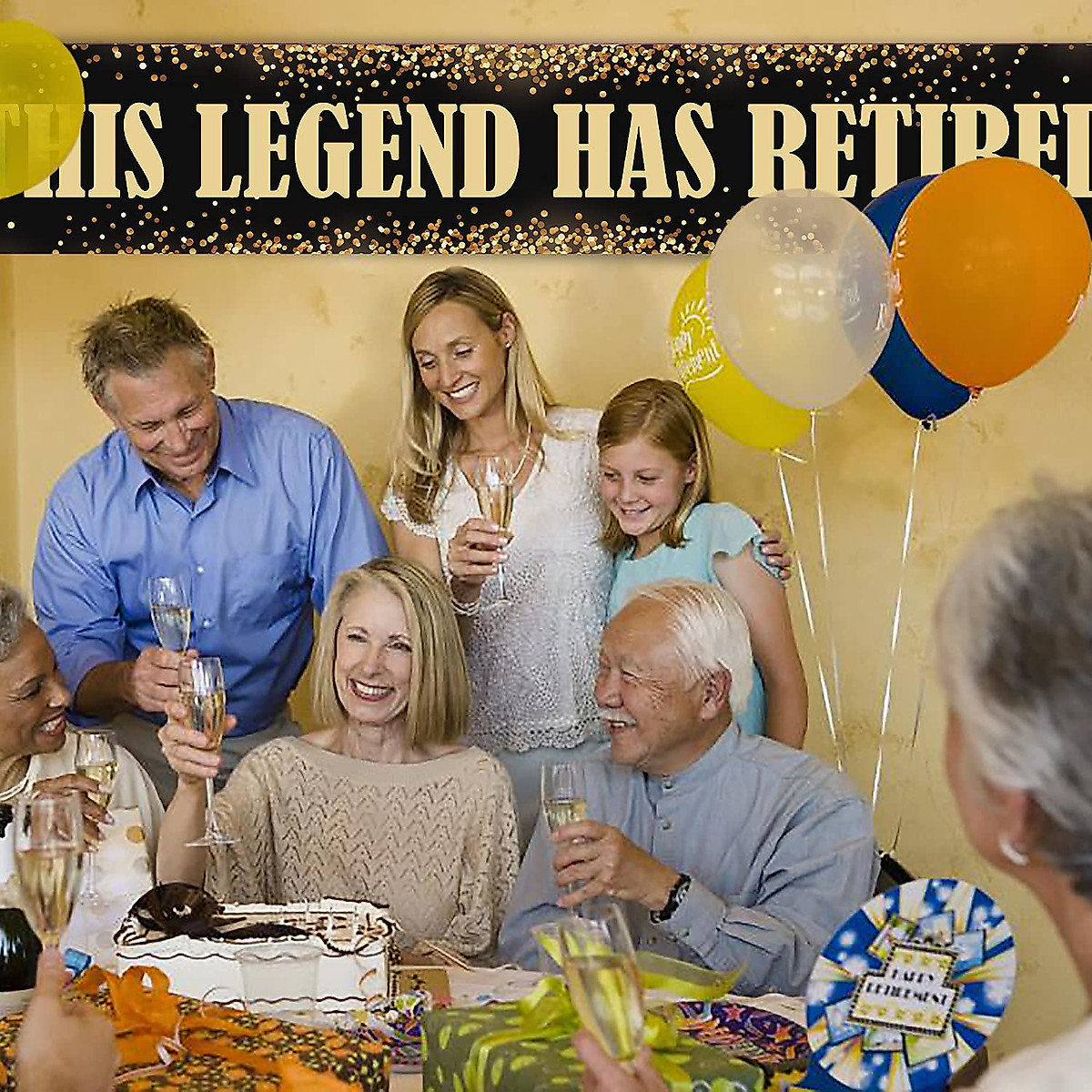 This Legend Has Retired Large Banner, Finally Retired Theme Yard Sign Lawn Sign, Retirement Party Outdoor Indoor Backdrop 9.8 x 1.6 Feet