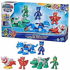PJ Masks Animal Power Hero Animal Trio Playset, with 3 Toy Cars and Action Figures, Preschool Toys, Superhero Toys for 3 Year Old Boys and Girls and Up