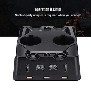 Controller Charger, Multi-Functional Dual USB Charging Dock Controller Charging Station with Green and Red Indicator Light for / Move/ VR Controller.