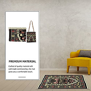 Garneck 1set Prayer Mat Tassel Prayer Rug Pilgrimage Blanket with Carrying Bag