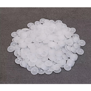 Mini Skater 200Pcs Screw Caps Plastic Self-Tapping Screw Hole Cap Covers for Diameter 7mm Flat Cross Screw Lids Furniture Fittings, (White)