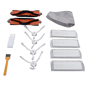 Topyond Replacement Filter Mop Brush Kit Compatiable for Xiaomi Mi Robot Vacuum Mop 2 Lite 2 Pro MJSTL MJST1S Sweeper Captures Fine