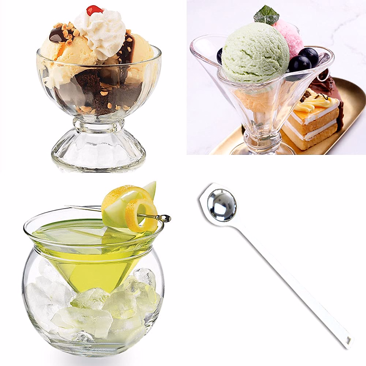 Hdtyyln Ice Tapper 3 Pcs Ice Mallet,Stainless Steel Ice Tapper,Ice Picks,Ice Crusher,Mallet Tool for Cocktails,Kitchen Gadget,Stainless Steel Tapper (White)