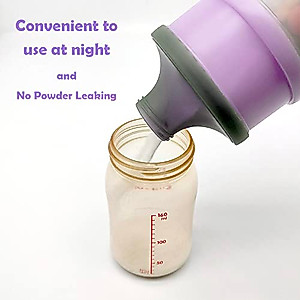 LADISO Baby Formula Dispenser, Portable Milk Powder Dispenser Container, Baby Feeding Travel Storage Container, formula mixer, formula holder, BPA Free, 4 Compartments, 2 Packs, dispensador de fórmula