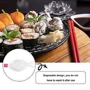 Abaodam Seasoning Containers 100pcs Bento Soy Sauce Case Container Vinegar Dispenser Bottles Plastic Condiment Bottles for Sushi Sashimi Salads Fish 8ml