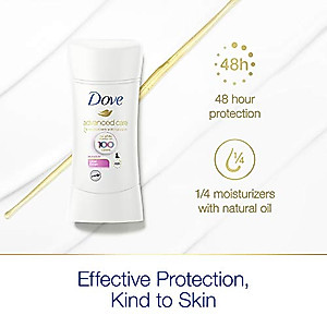 Dove Antiperspirant Deodorant Stick No White Marks on 100 Colors Clear Finish 48-Hour Sweat and Odor Protecting Deodorant for Women, 2.6 Ounce (Pack of 4)