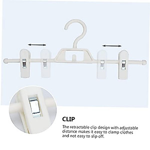 Cabilock 10pcs Stacked Trousers Hanger Trousers Hanger Kids Pants Hangers Metal Clips Heavy Duty Jean Hangers for Closet Clothes Hangers with Clips Laundry Hanger Clothes Drying Rack Metal