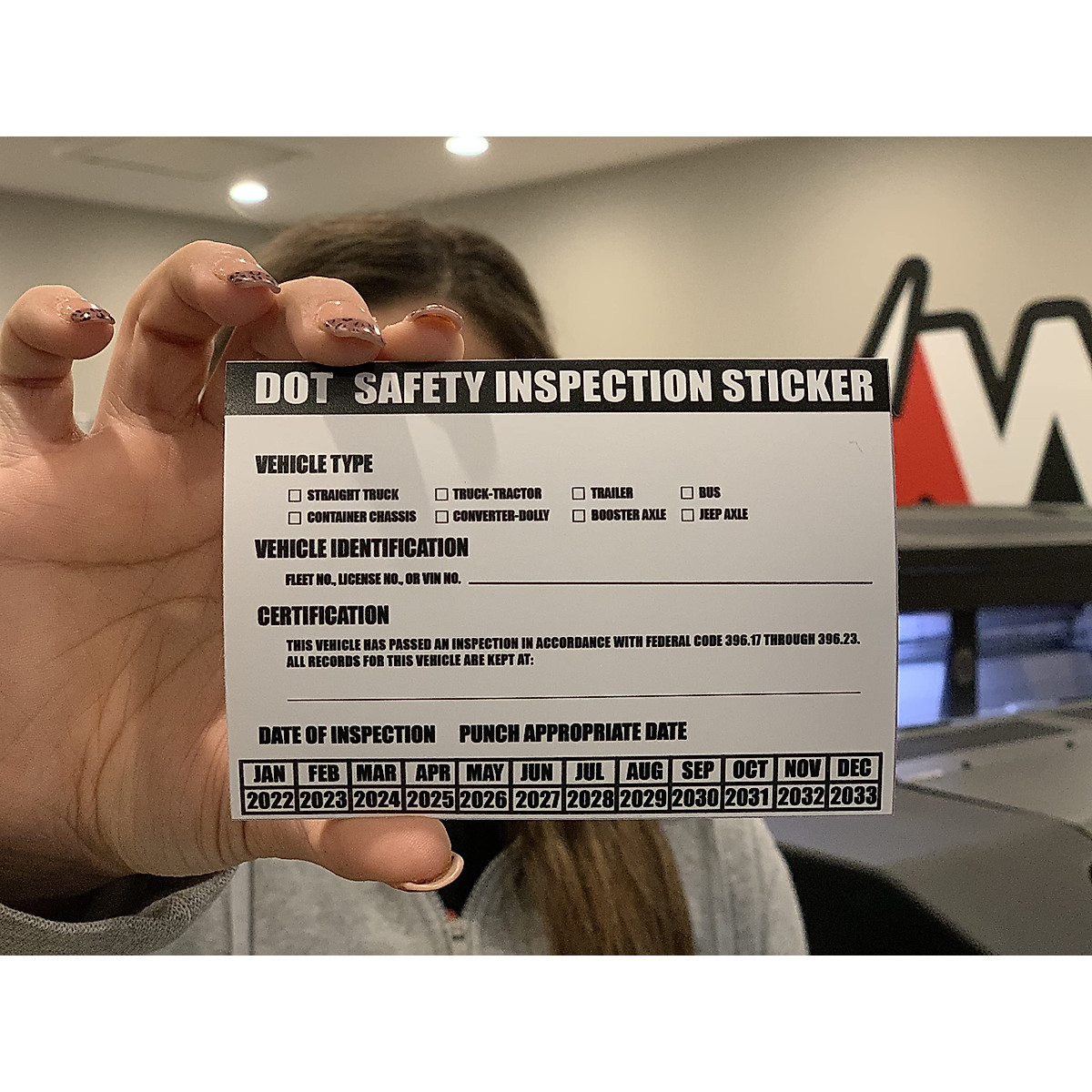 DOT Inspection Stickers (10 Pack)
