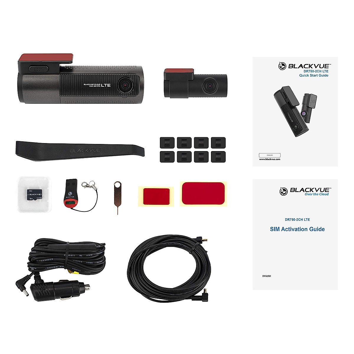 BlackVue DR750X-2CH LTE Plus with 32GB microSD Card | Easy Cloud connectivity with Built-in Nano SIM Card Reader | WiFi GPS, Cloud Connectivity| Dashcam Front and Rear| Made in Korea