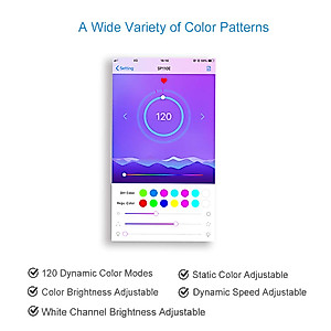ALITOVE WS2812B WS2811 Addressable LED Bluetooth Controller iOS Android App Wireless Remote Control DC 5V~12V for SK6812 SK6812-RGBW WS2812 SM16703 Dream Color Programmable RGB LED Strip Pixel