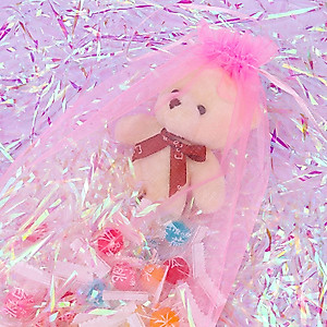 Zwish 50 Pack 8x12 Inch Organza Gift bag, 10 Mixed Color Large Mesh Drawstring Gift bag Pouch for Wedding Party Candy Toy Makeup Orchard