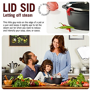 Lid Sid: Pot Lid Lifter | Pot Lid Holder that Keeps Pot from Boiling over | Helpful Kitchen Gadget to Reduce Soups and Stews | Cool Kitchen Gadgets & Cute Kitchen Accessories | by Monkey Business