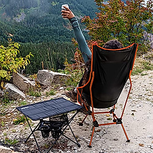 G4Free Lightweight Portable High Back Camp Chair, Folding Chair Lawn Chair Heavy Duty 330lbs with Headrest & Pocket for Outdoor Camp Travel Beach Picnic Gardening Travel Hiking